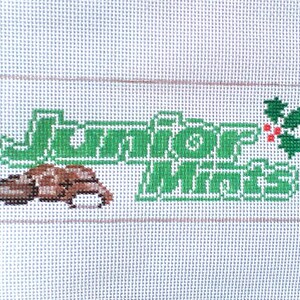 Junior Mints Needlepoint Canvas, Hand Painted on 13 Count, Appx 3 X 6 ...