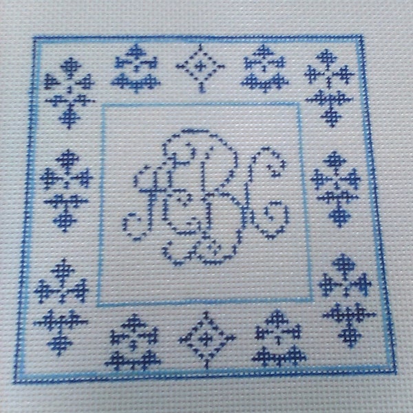 Monogram Needlepoint - Etsy
