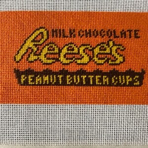 Reese's Peanut Butter Cups, Needlepoint Canvas 3" X 5", 18 Mesh, Reeses ...