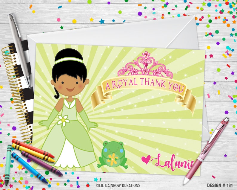 181 Princess Tiana Inspired Party Invitation & Thank You Card - Etsy