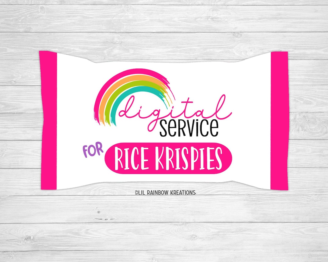 Custom Order | Digital Rice Krispies Treat Wrapper - Etsy