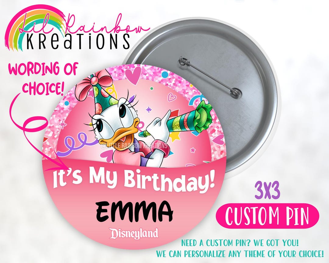 Daisy Duck | Birthday Pin Button - Etsy