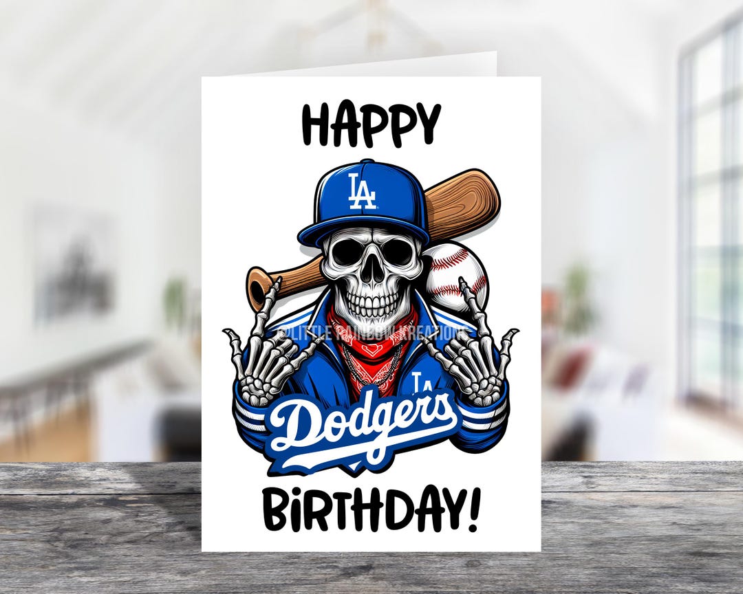 LA Dodgers 6 | Birthday Card - Etsy