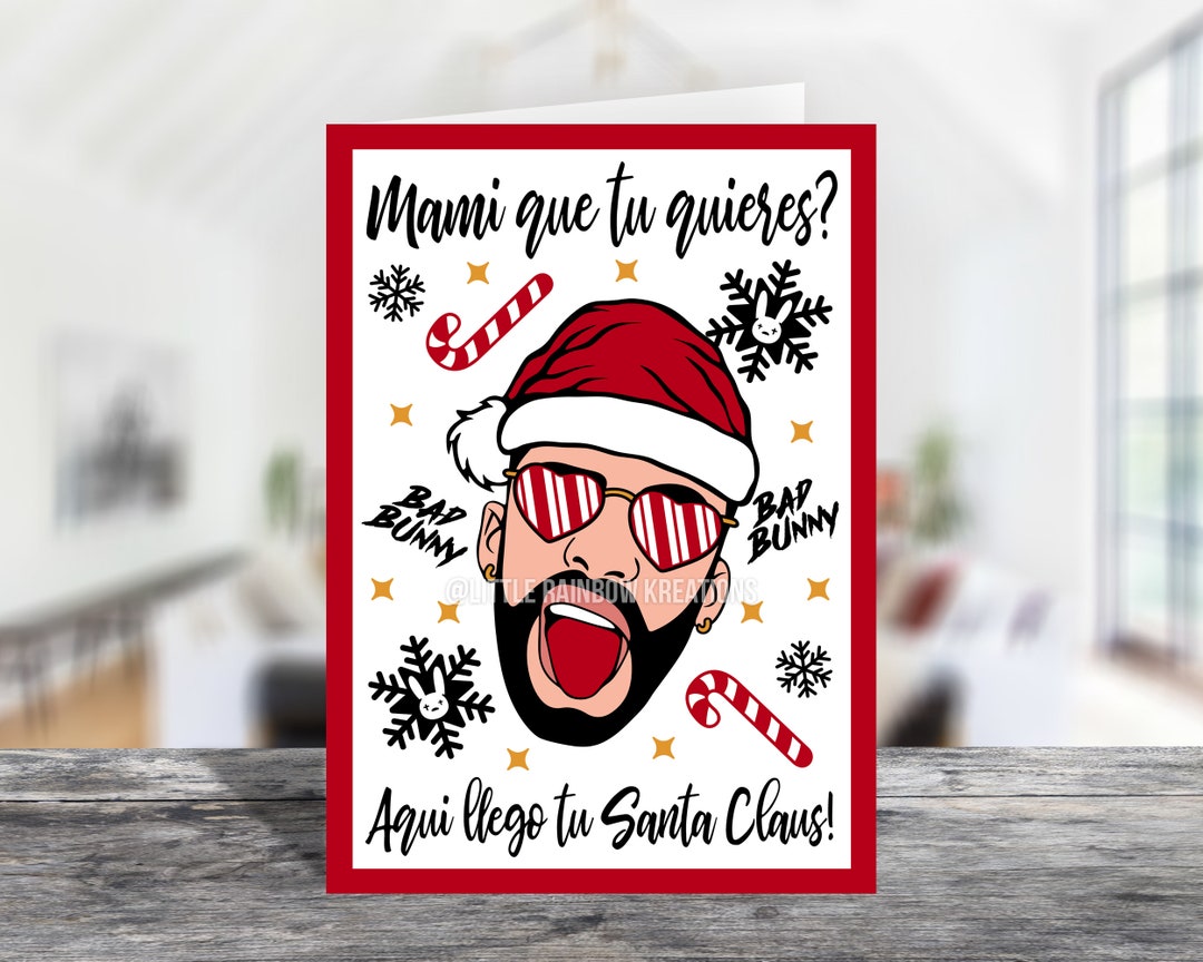 Bad Bunny | Mami Que Tu Quieres Holiday Card - Etsy