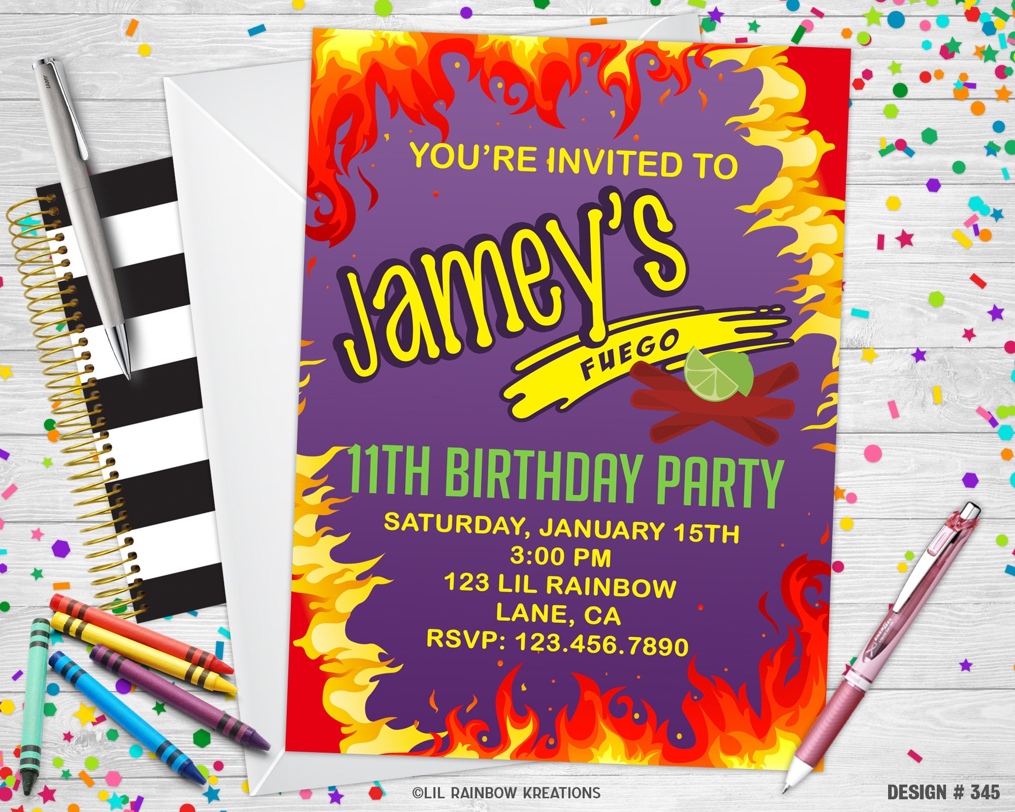 345 | Takis Theme Party Invitation & Thank You Card - Etsy Canada