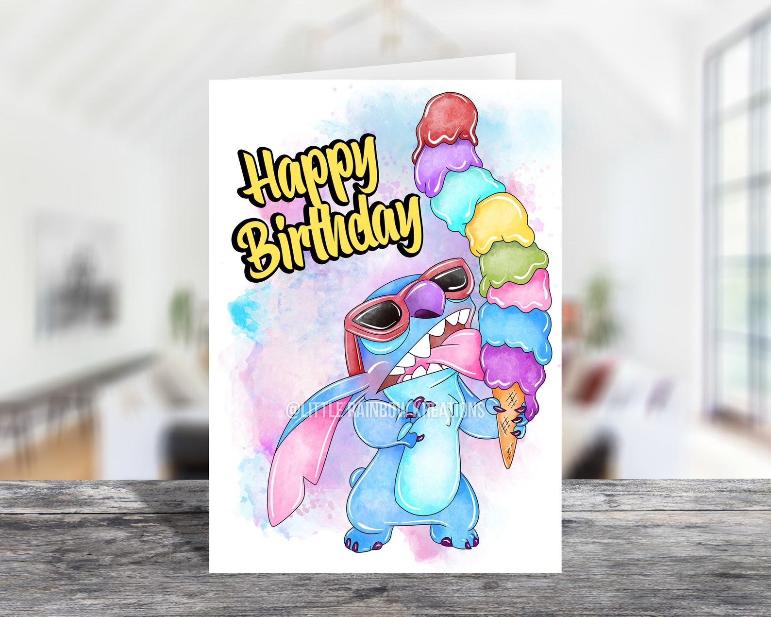 Stitch 5 | Happy Birthday Card - Etsy
