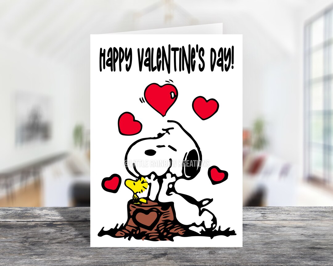 Snoopy | Valentine's Card - Etsy
