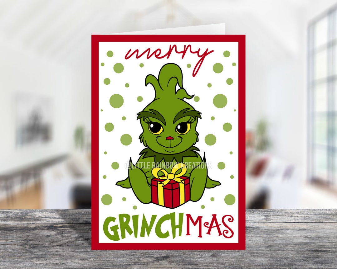 Baby Grinch | Merry Grinchmas Card - Etsy