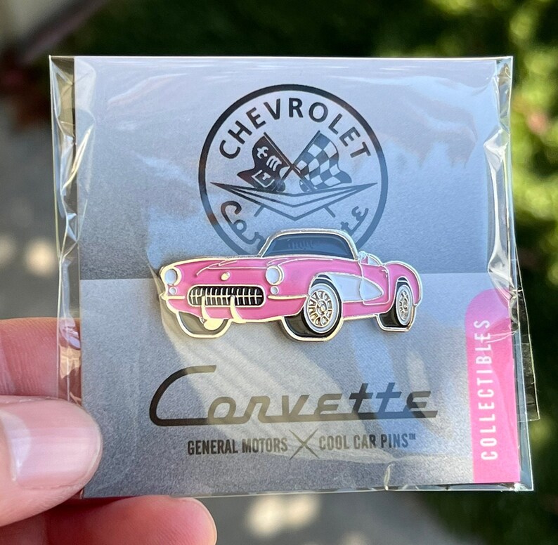 1956 Corvette C1 Enamel Pin - Barbie Pink Classic Car - Etsy