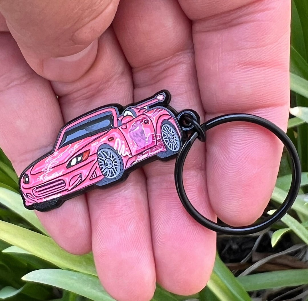 FNF Suki's F&F S2000 Keychain Pink Car Enamel Pin - Etsy