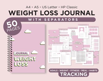 WEIGHT LOSS JOURNAL Printable Planner / Tracker - Etsy