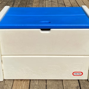 Vintage little tikes toy box blue store