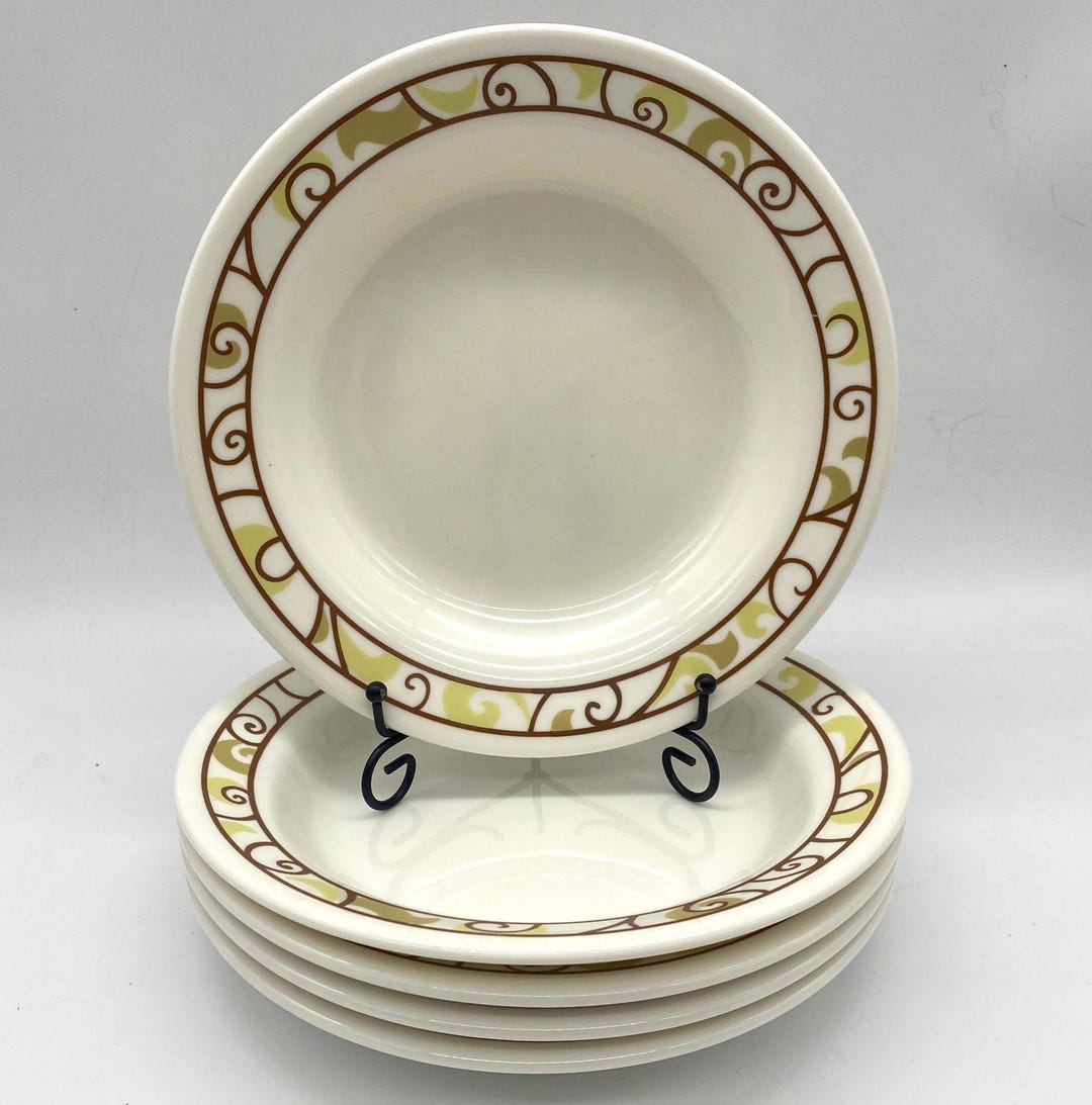 Set of 5 Corelle ULTRA 9" Bowls With Garden Gate Pattern - Etsy