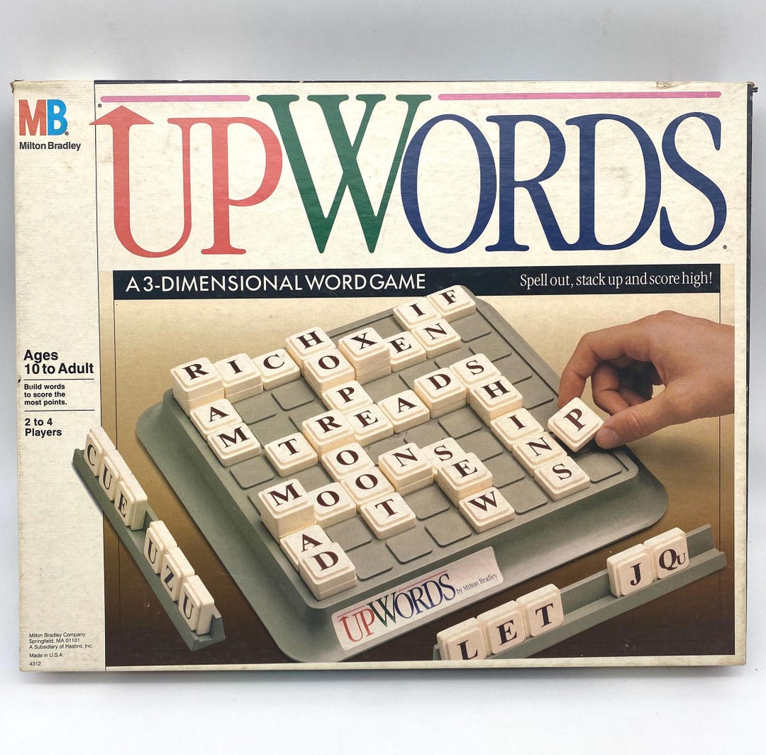 Vintage Upwords 3D Letter Stacking Board Game From 1988 by Milton ...