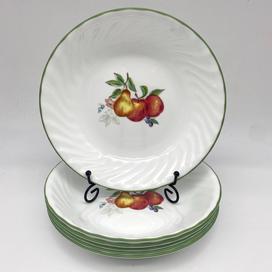 Set of 6 Corelle 8 Bowls Chutney Pattern With Swirled Edges - Etsy