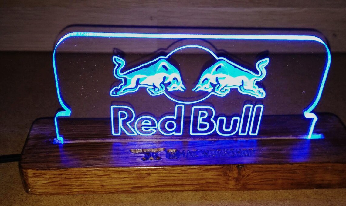 Cartel luminoso Redbull Energy Drink led lamp figure poster | Etsy