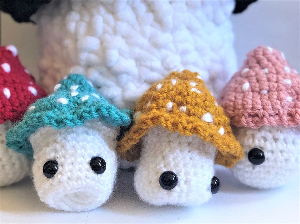 Mini Crochet Mushroom Pattern - PATTERN ONLY - PDF Crochet Pattern ...