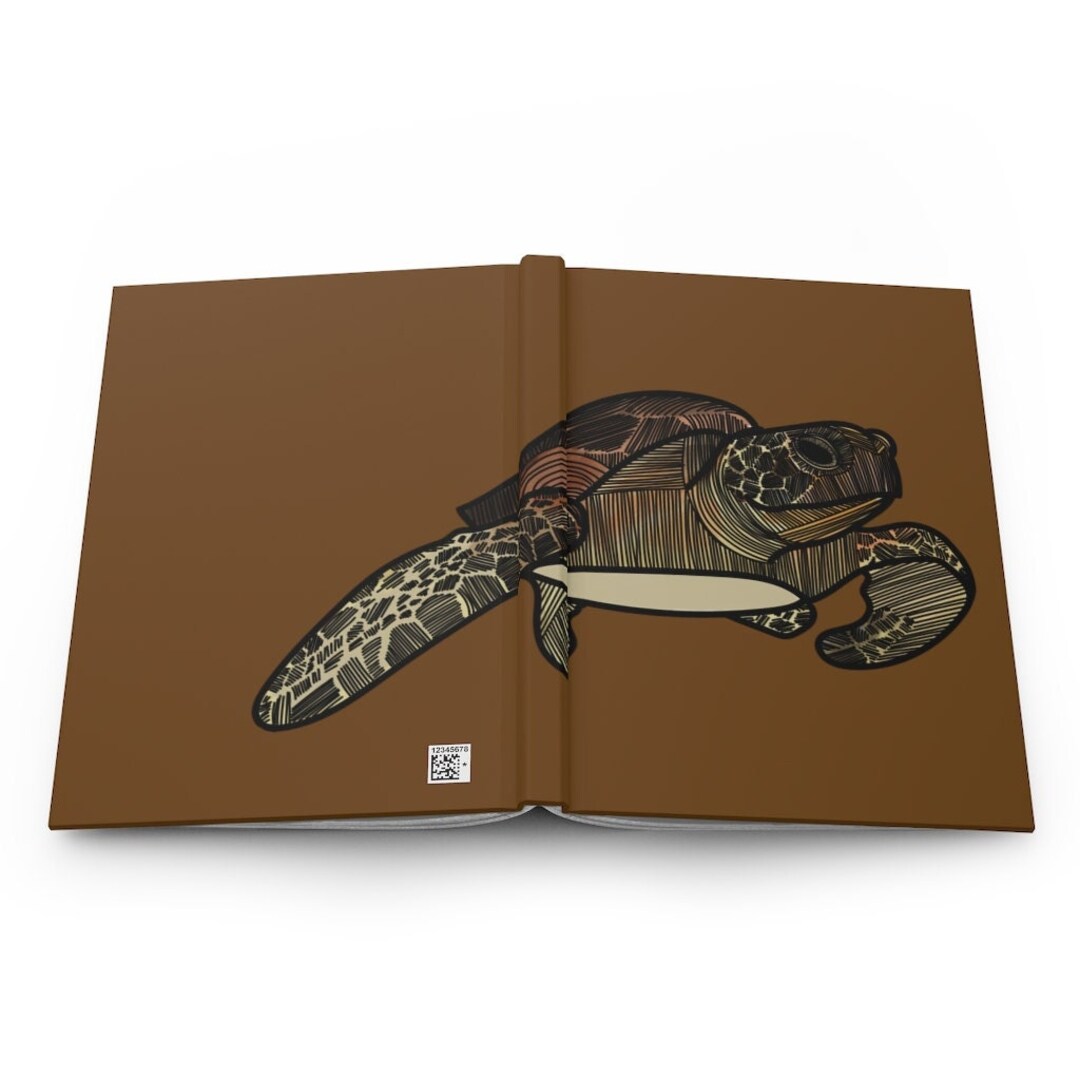 Brown Sea Turtle Hardcover Journal Matte - Etsy
