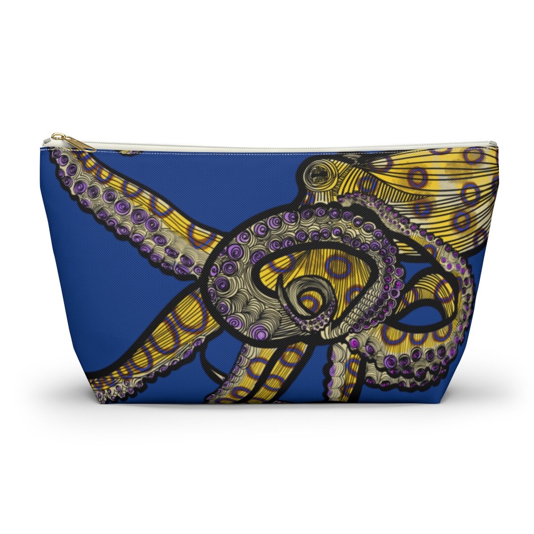 Blue- Ringed Octopus Accessory Pouch W T-bottom - Etsy
