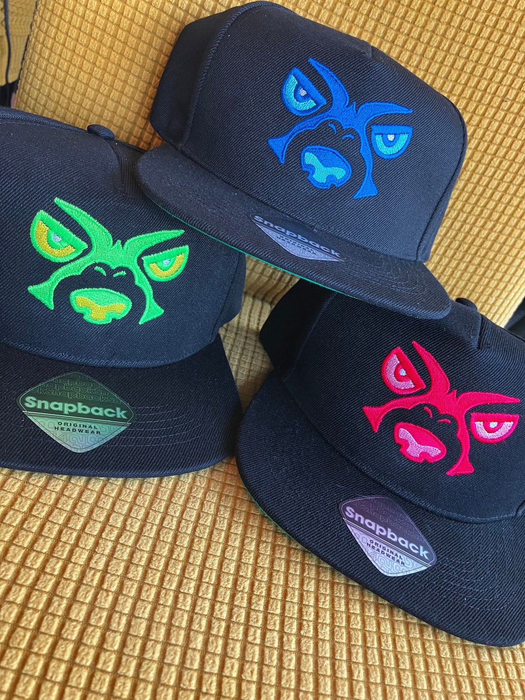 Angry Eyes Snapback Hat - Etsy