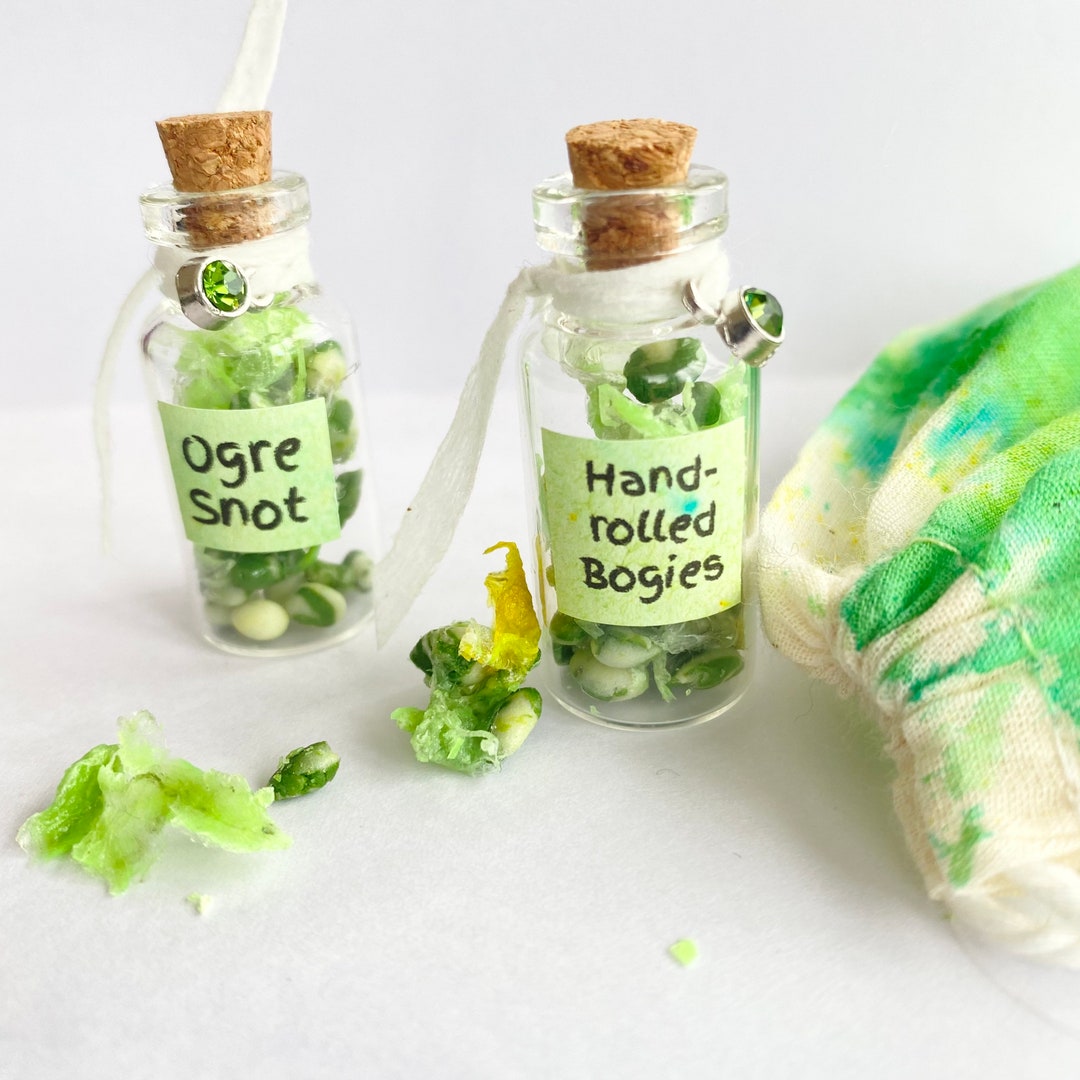 Hand Rolled Bogies Miniature Jar, Ogre Snot Gross Gag Gift, Glow in the ...
