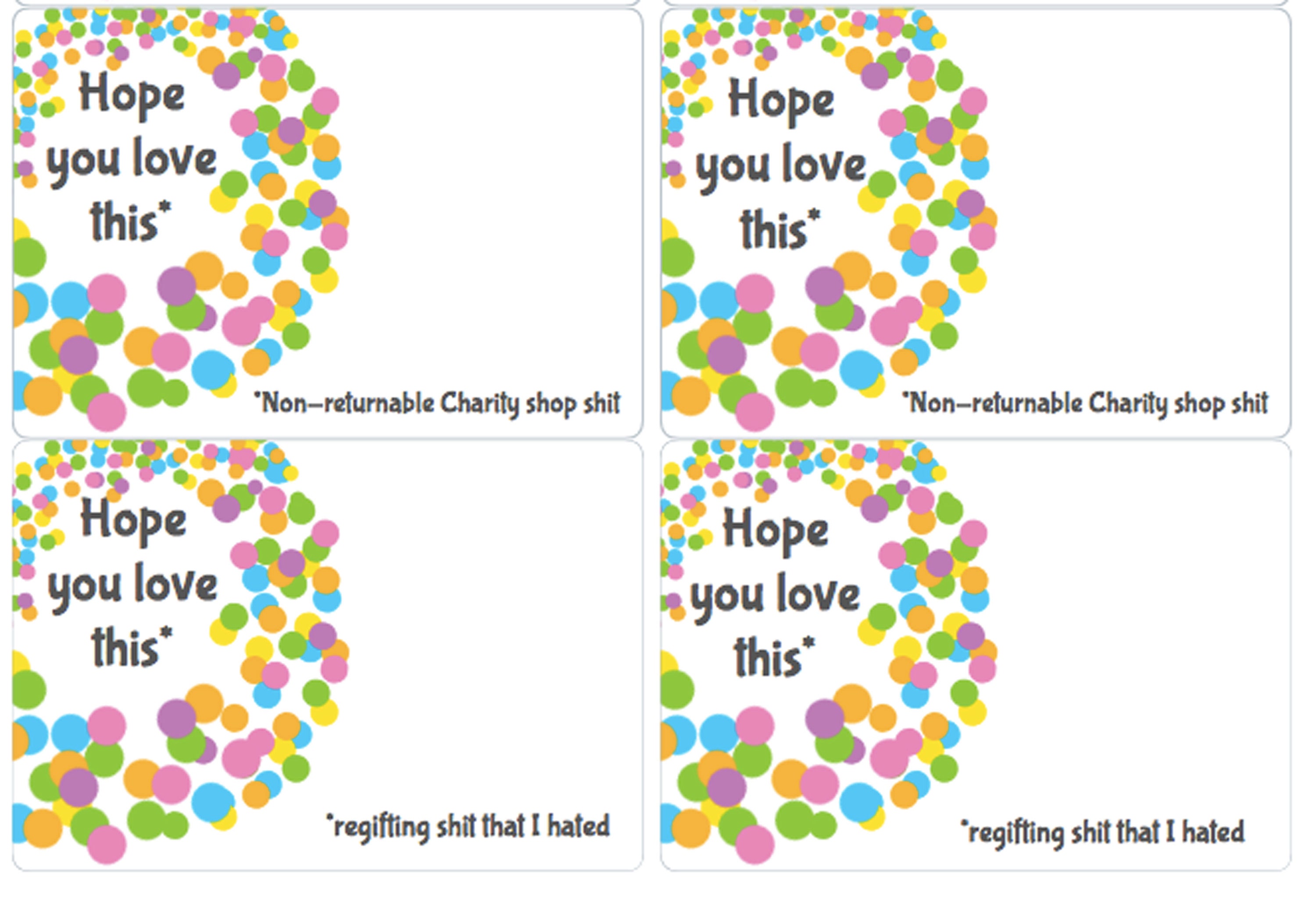 Rude Gift Tag Sticker Sheet, Rude Parcel Labels - Etsy