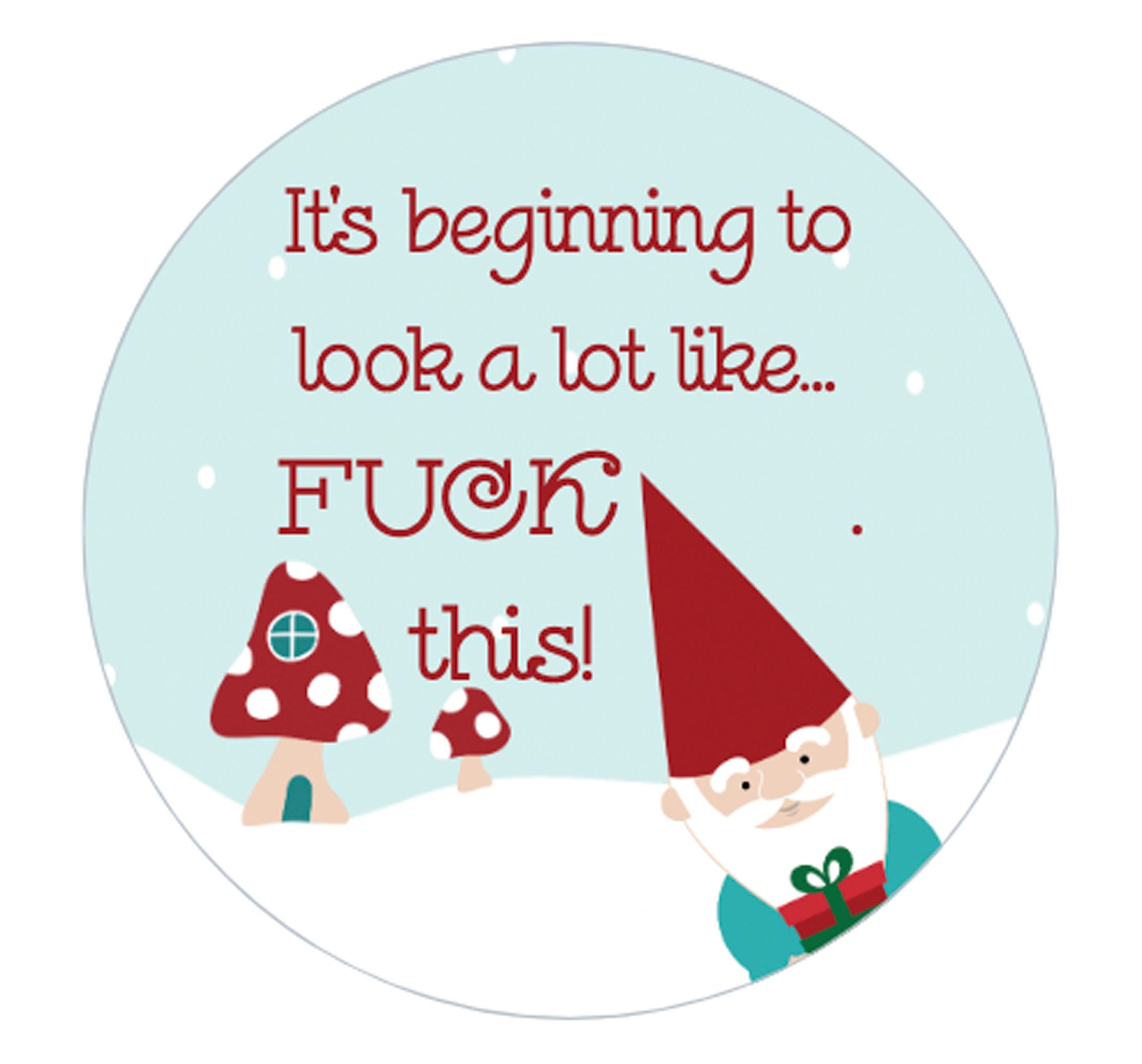 Rude Christmas Sticker Sheet, 24 Adult Stickers, 4cm Rude Stickers ...