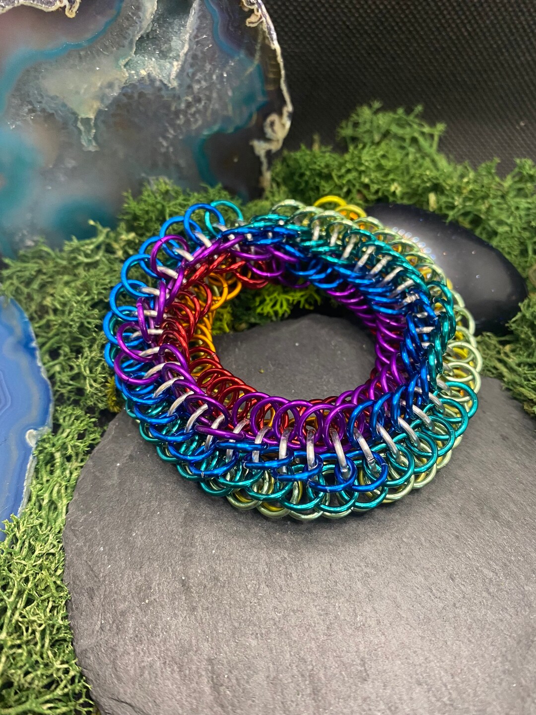 Fidget Toy, Antistress Desk Toy, Chainmaille Infinity Rose - Etsy