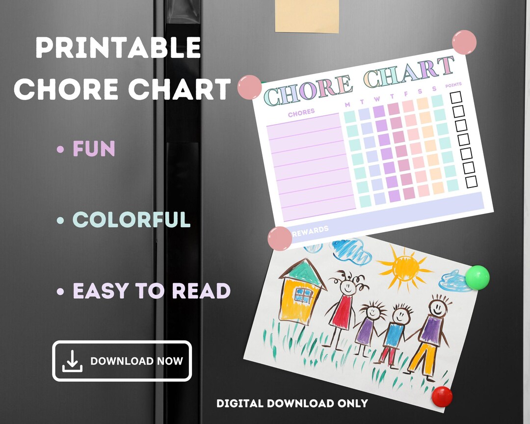 Printable Chore Chart for Kids - Editable Responsibility Chart - Daily ...