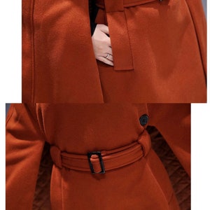 Red Cloak, Christmas Cloak, Winter Cape Coat, Wool Poncho Jacket, Wool ...