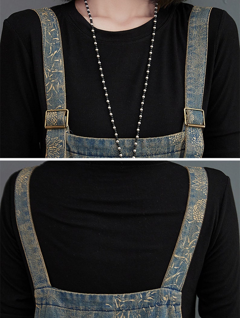 Printed Overalls Women Loose Overalls Oversized Baggy - Etsy