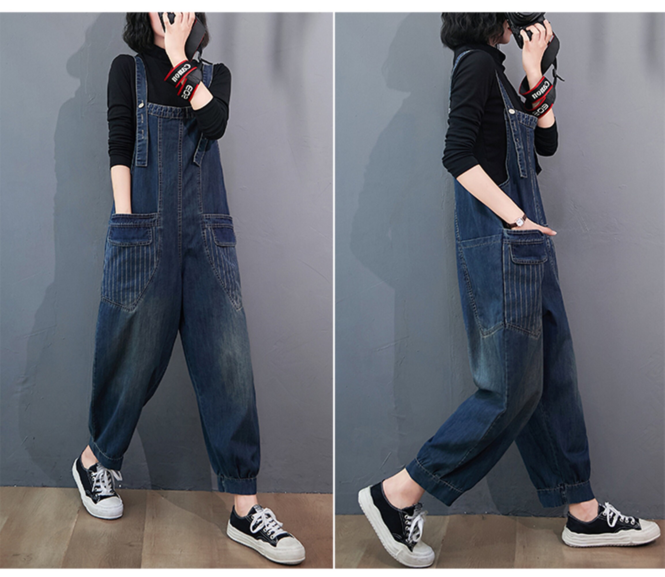 Retro Overalls Woman Plus Size Overalls Baggy Overalls - Etsy