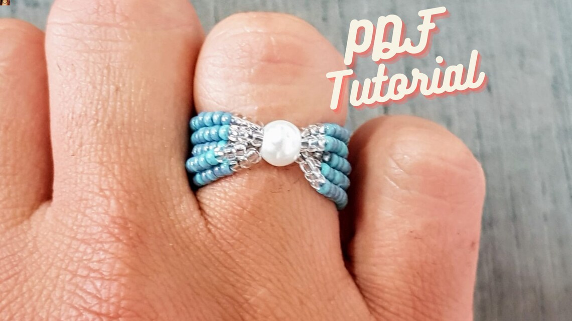 Beaded Pearl Ring Tutorial/pattern - Etsy