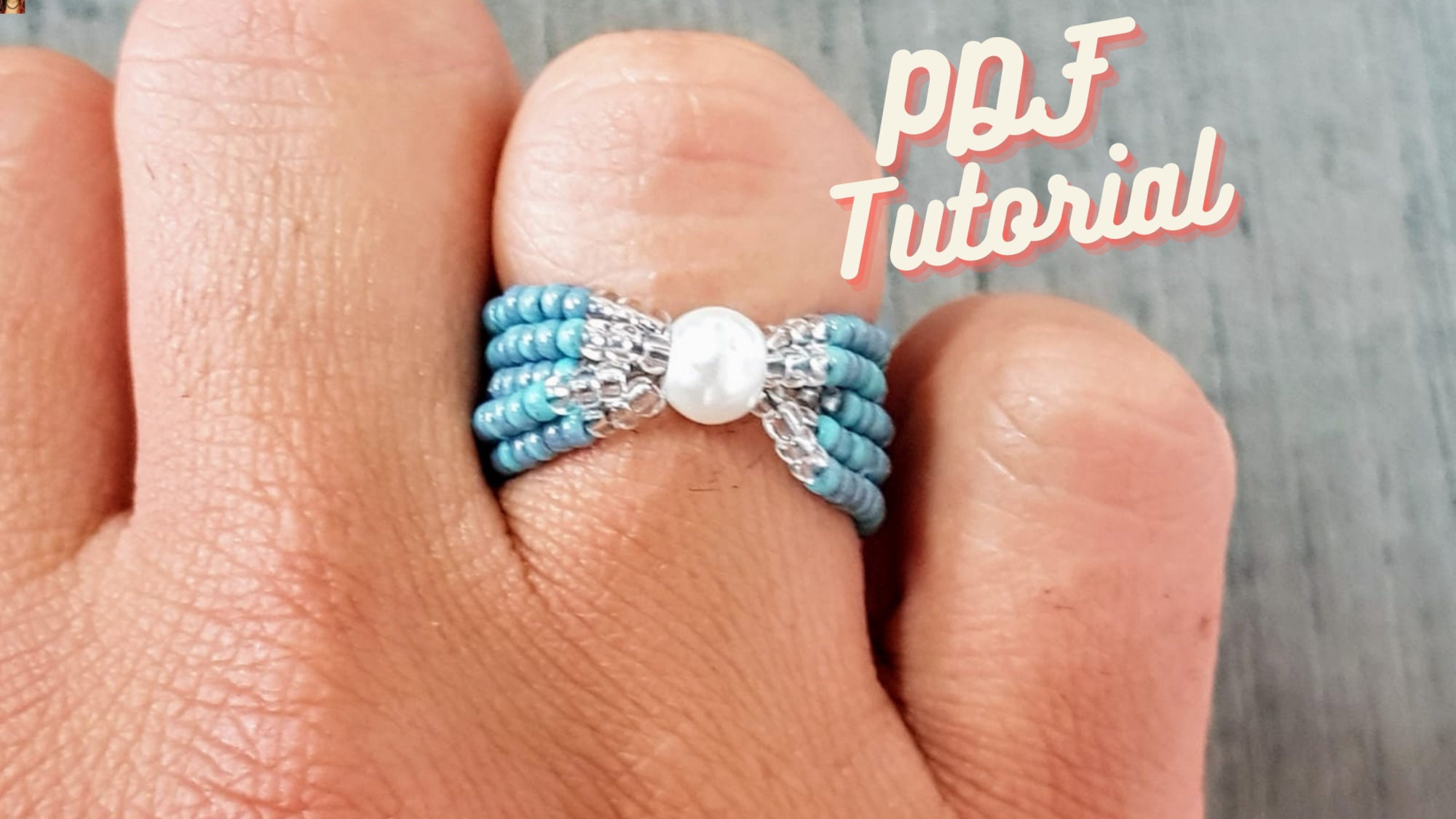 Beaded Pearl Ring Tutorial/pattern - Etsy