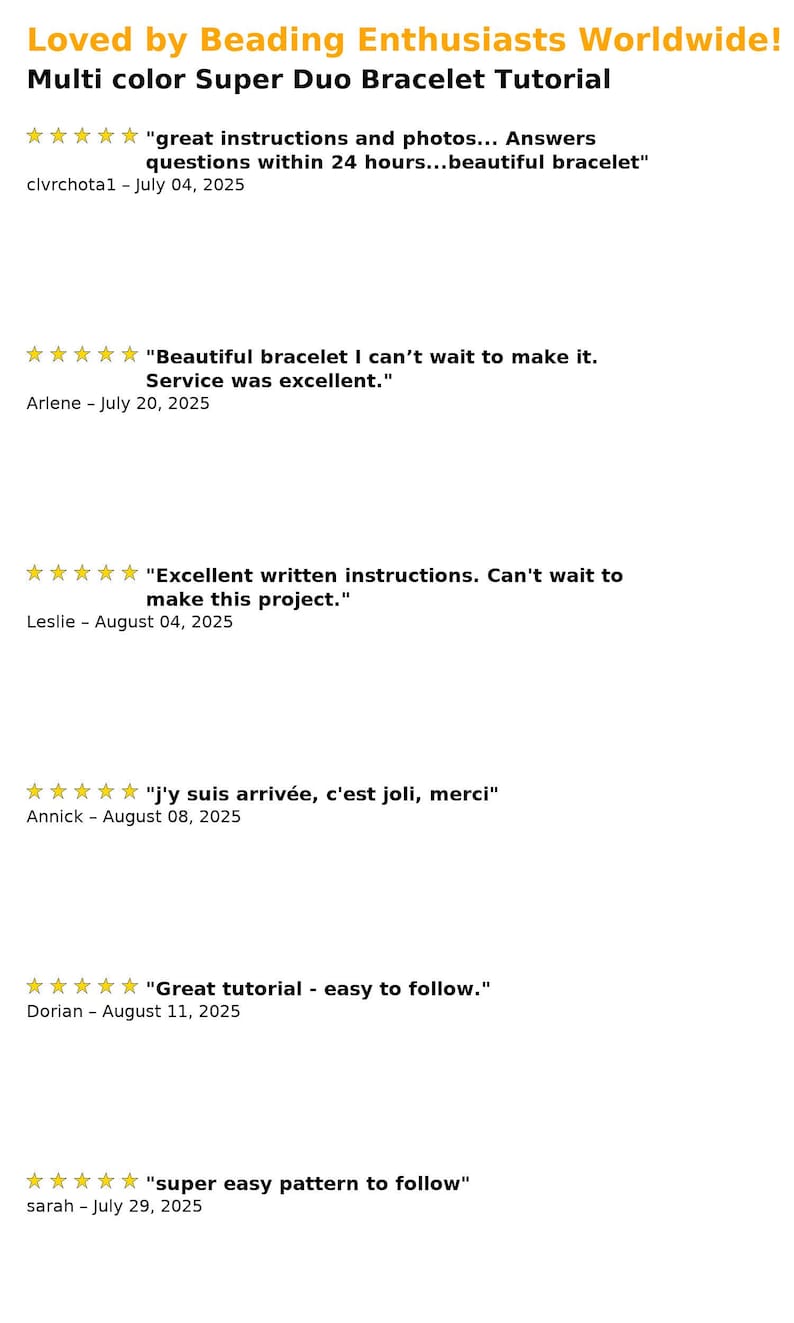 Multi Color Super Duo Bracelet Tutorial - Etsy