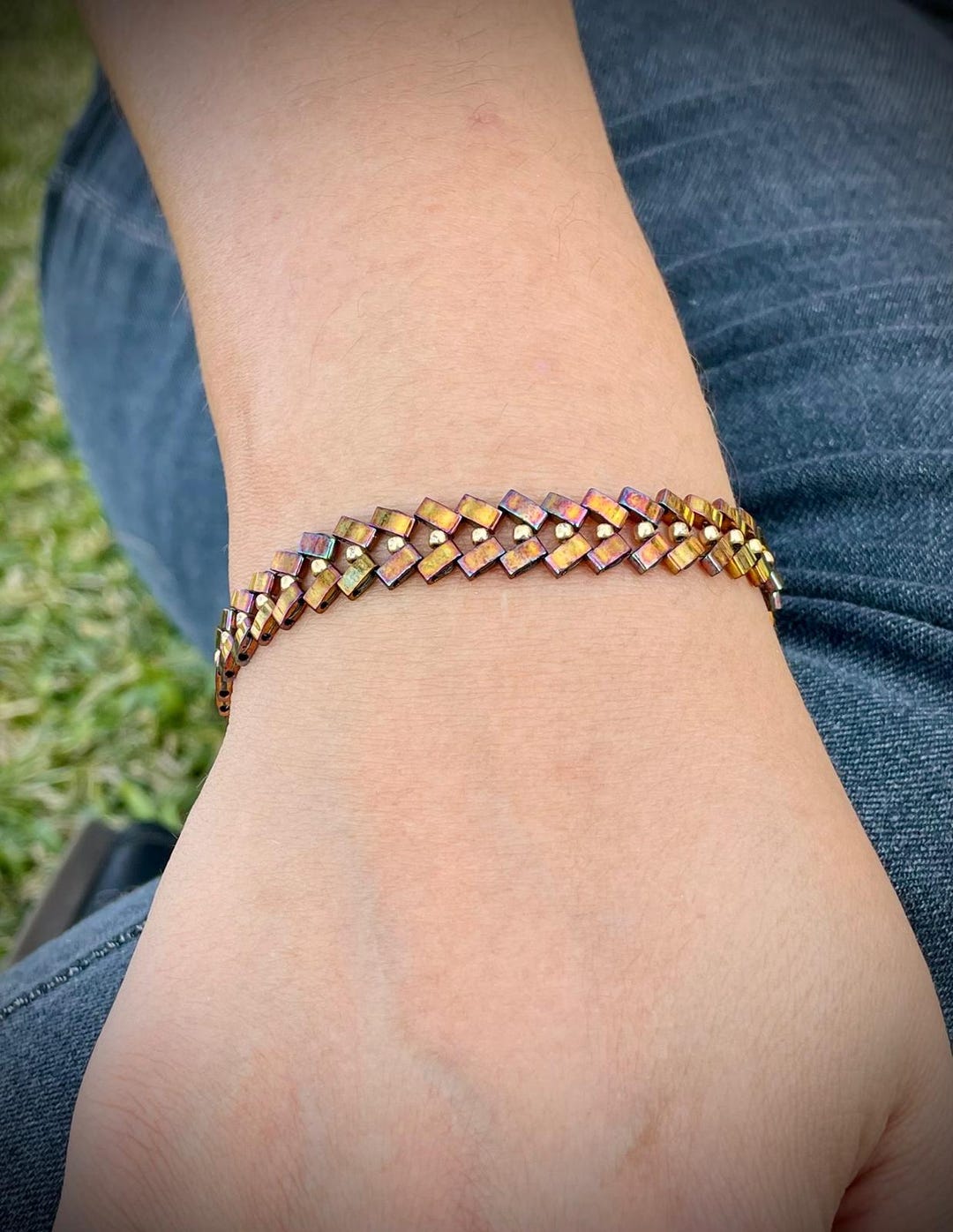 Triangular Half Tila Bracelet Tutorial - Etsy