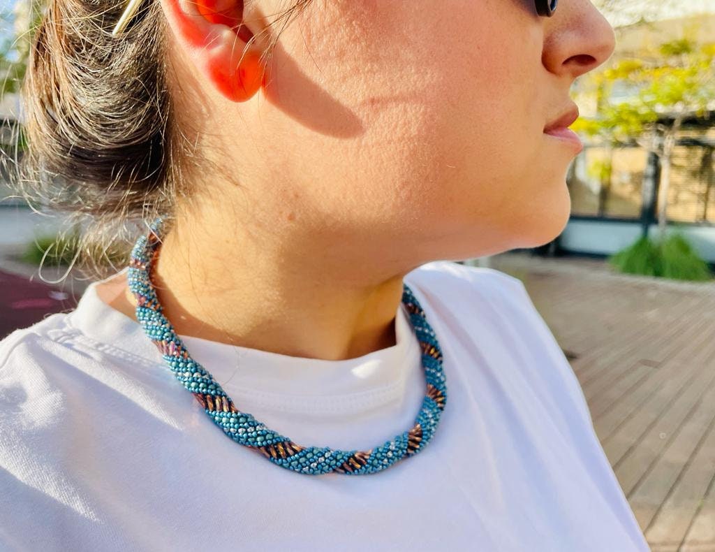 Twisted Beaded Bugle Spiral Necklace Tutorial - Etsy