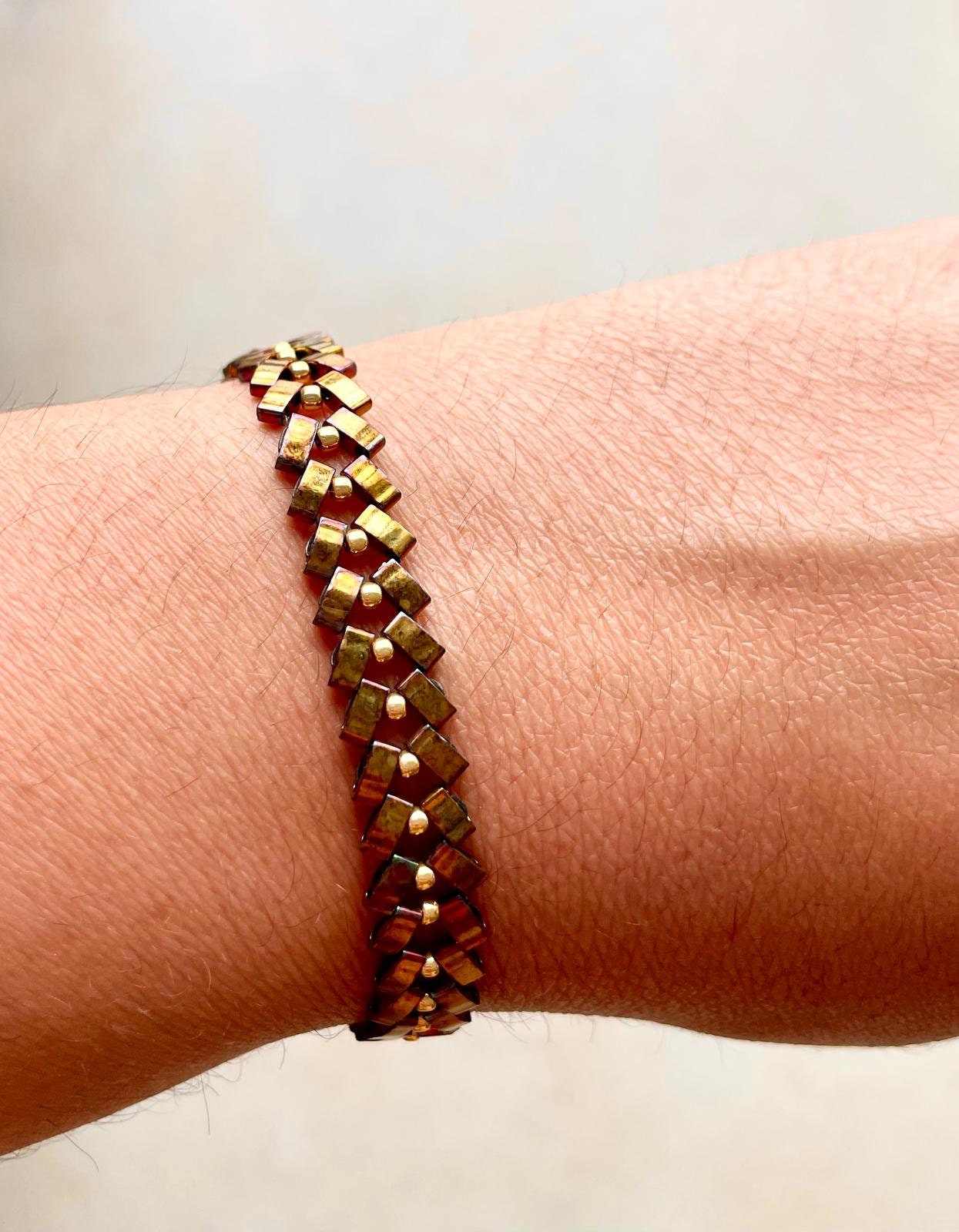 Triangular Half Tila Bracelet Tutorial - Etsy