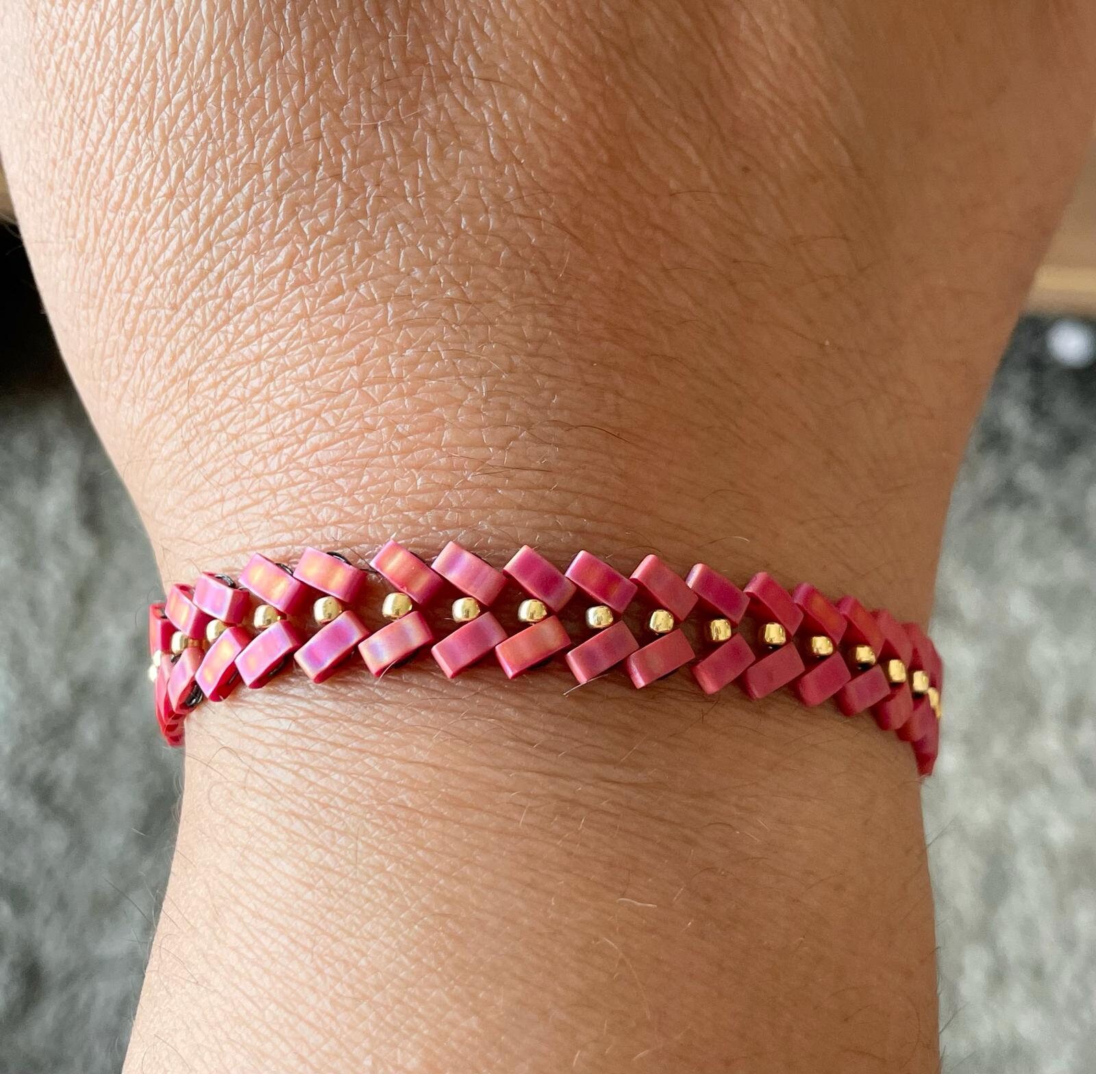 Triangular Half Tila Bracelet Tutorial - Etsy