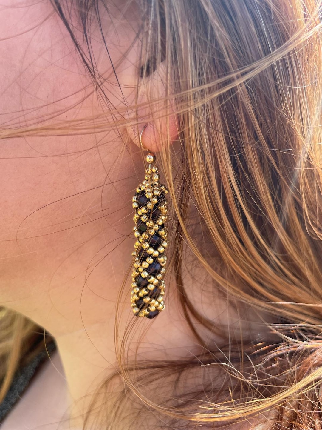 Beaded Netted Earrings Tutorial - Etsy