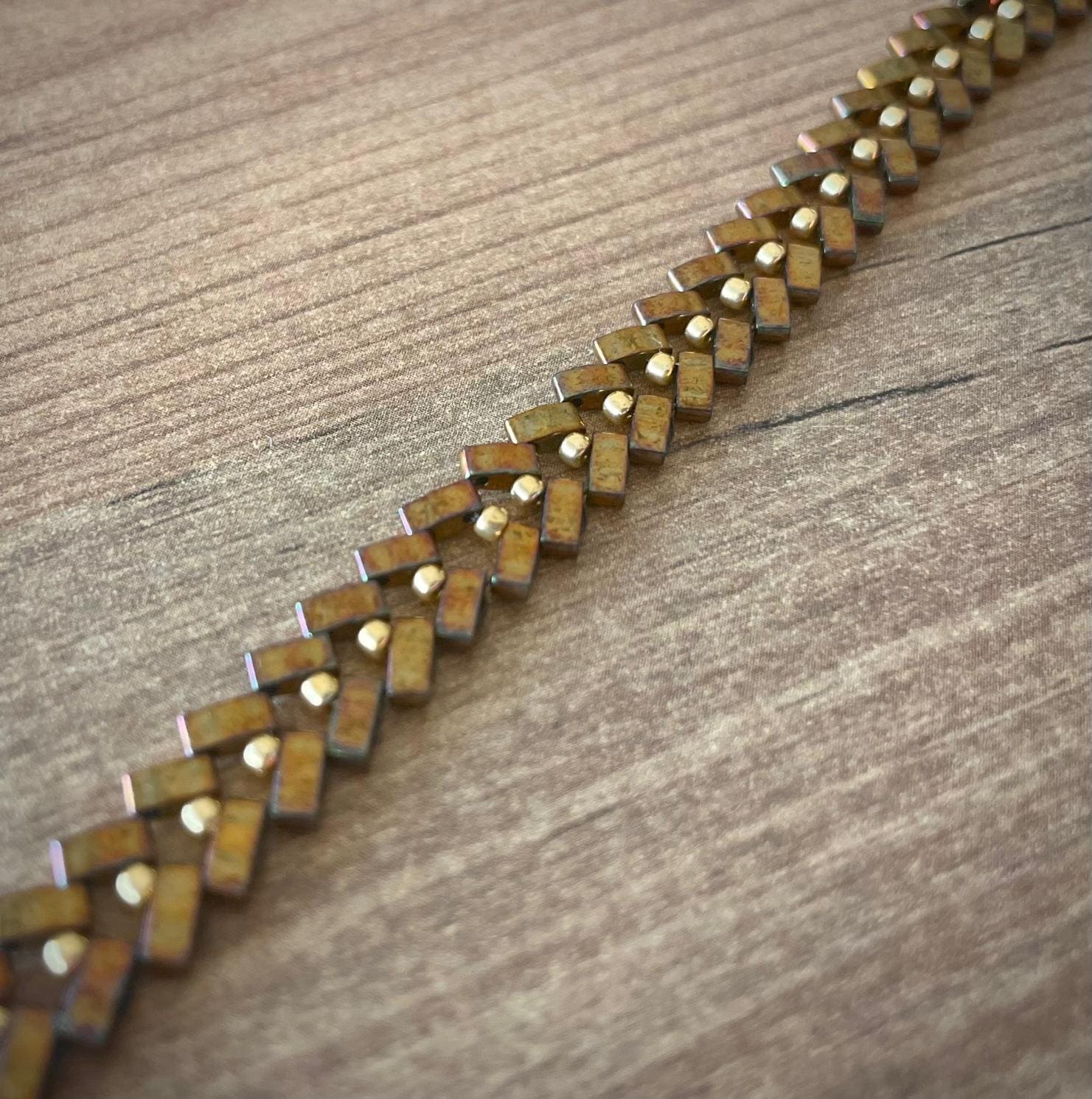 Triangular Half Tila Bracelet Tutorial - Etsy