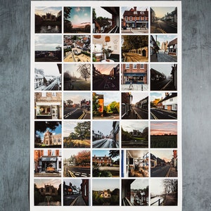 Hitchin Fine Art Grid Poster Print medium Size, Textured Feel, Photo ...
