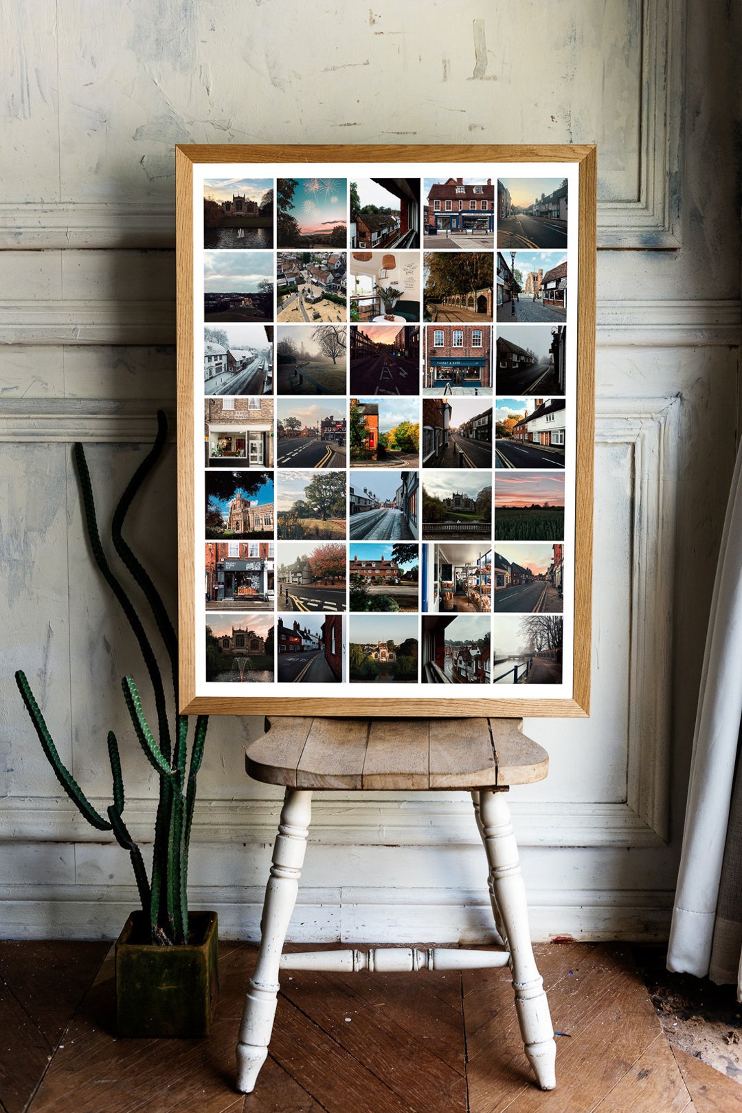 Hitchin Fine Art Grid Poster Print medium Size, Textured Feel, Photo ...