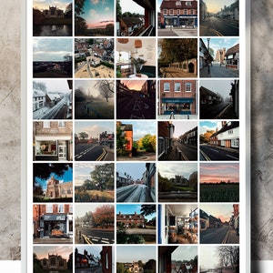 Hitchin Fine Art Grid Poster Print medium Size, Textured Feel, Photo ...