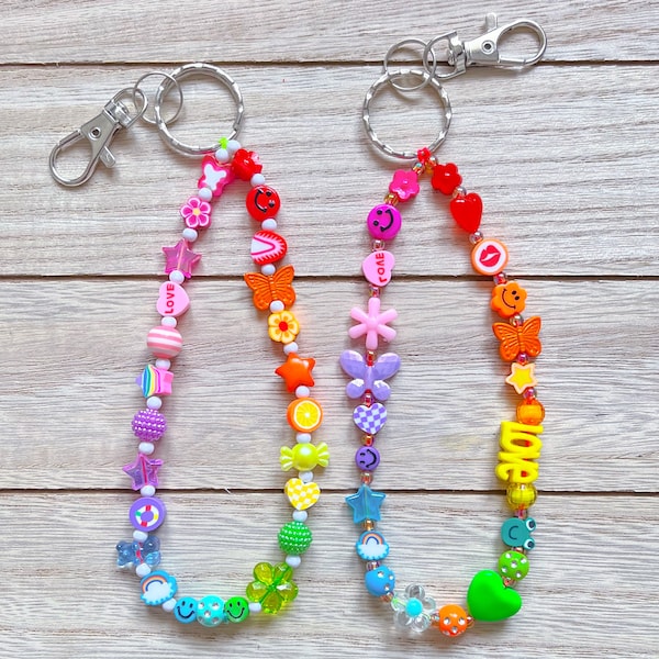 Beaded Keyrings - Etsy UK