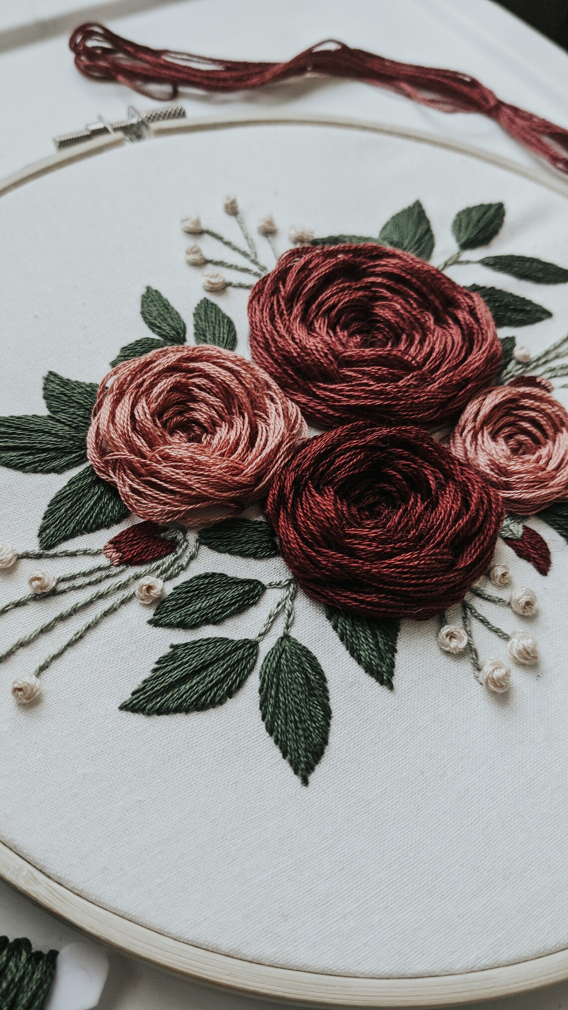 EMBROIDERY KIT Muted Roses - Etsy