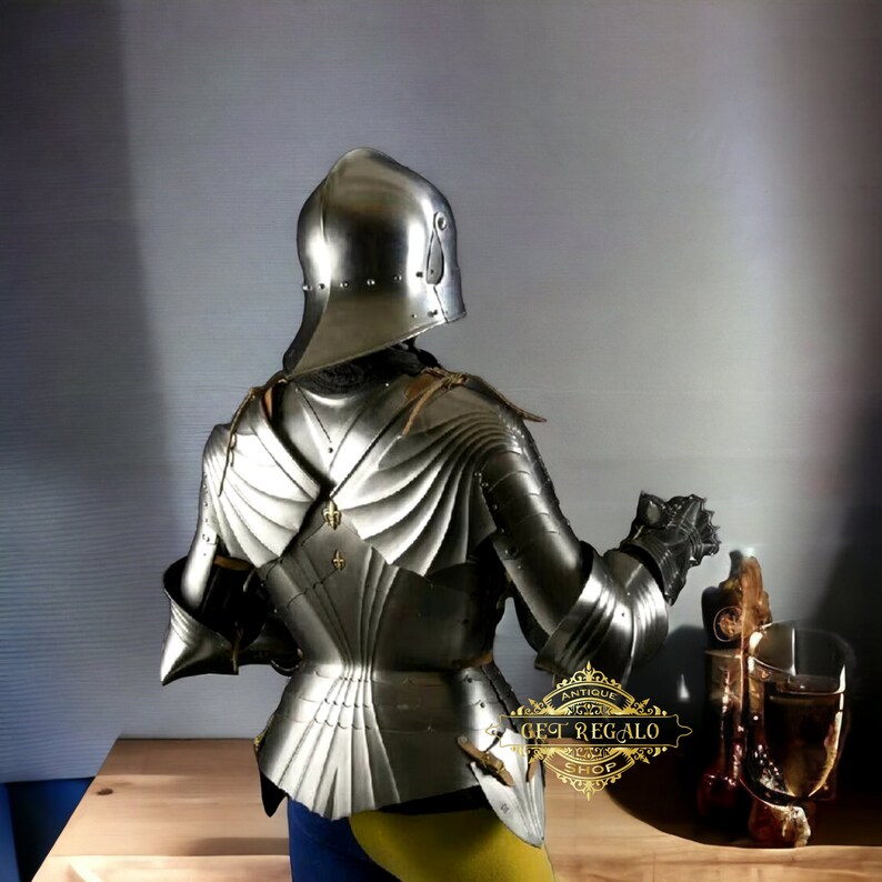 Handmade Medieval Knight Armor Suit, 18 Gauge Steel Crusader Costume - Etsy