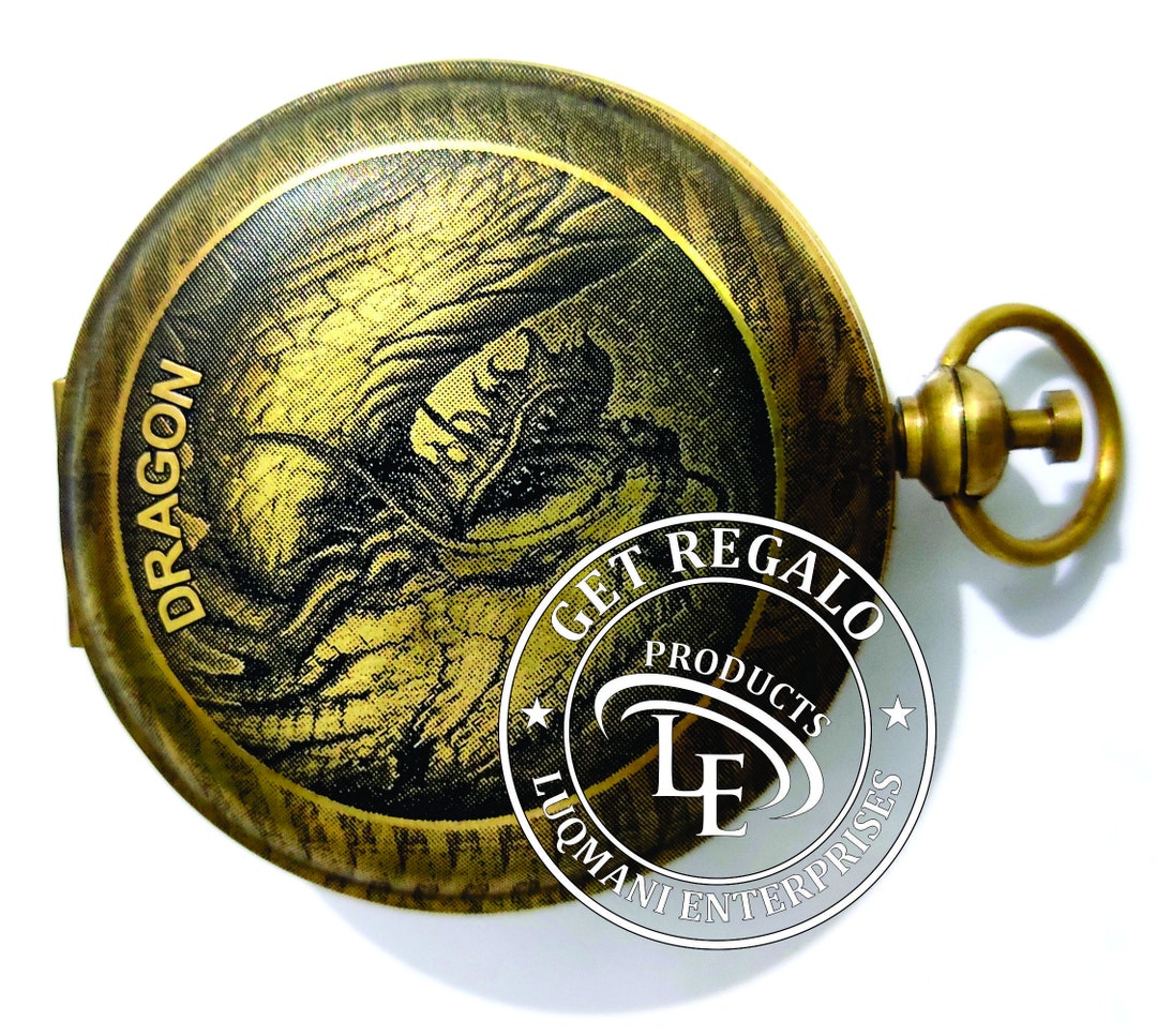 Push Button Dragon Brass Compass Magnetic Compass Navigation Compass ...