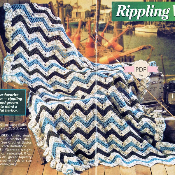 Ripple Afghan - Etsy