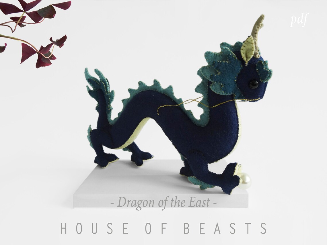 Dragon of the East/ Chinese Dragon. DIY Stuffed Felt Animal - Etsy